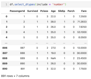 【Python図解】Pandas DataFrameで特定のデータ型の列を抽出する方法（select_dtypes( )メソッド)を解説！